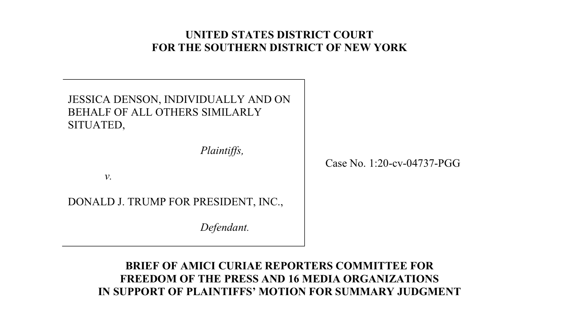 RCFP: Trump campaign's nondisclosure agreements are unenforceable