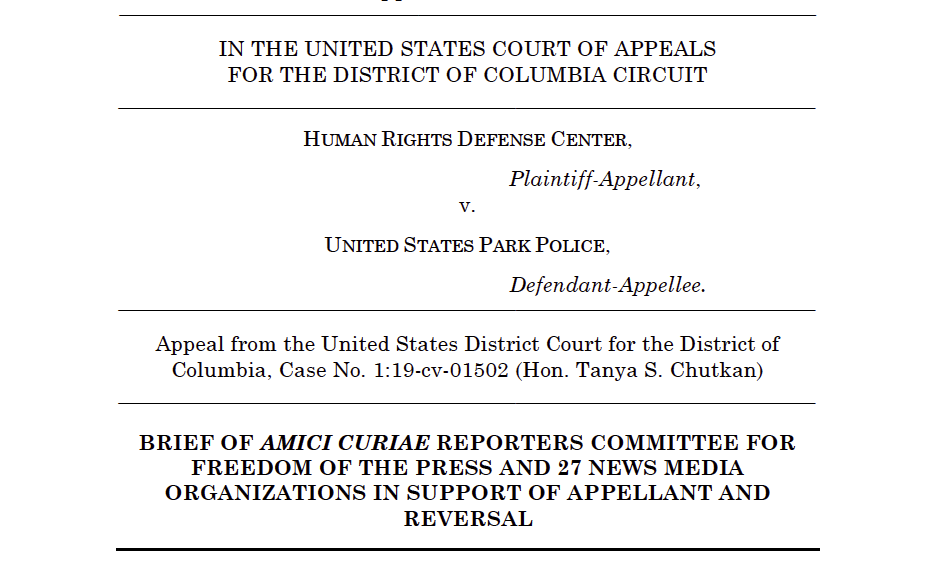 RCFP: D.C. District Court’s prior restraint order must be vacated